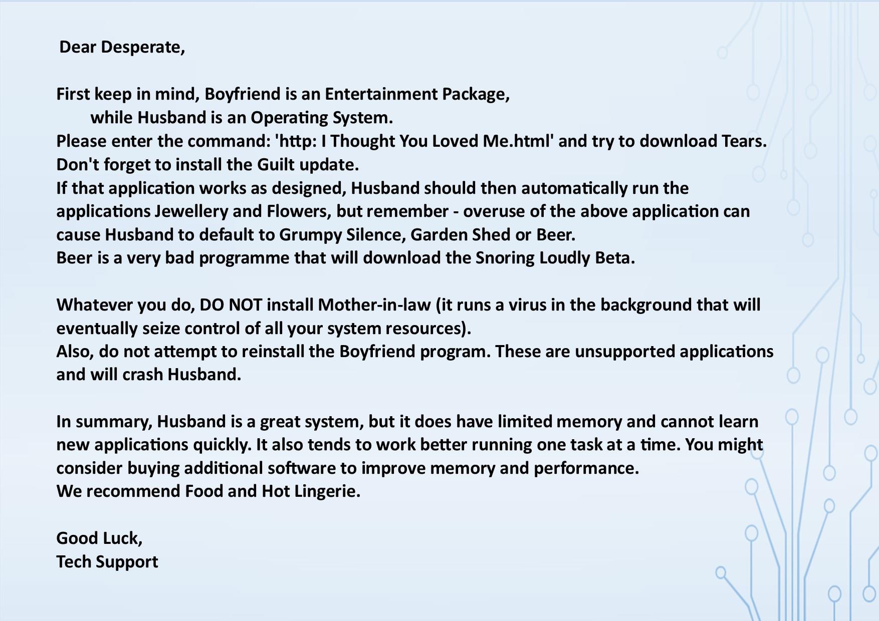 dear tech support | Rotary Club of Nunawading Inc.